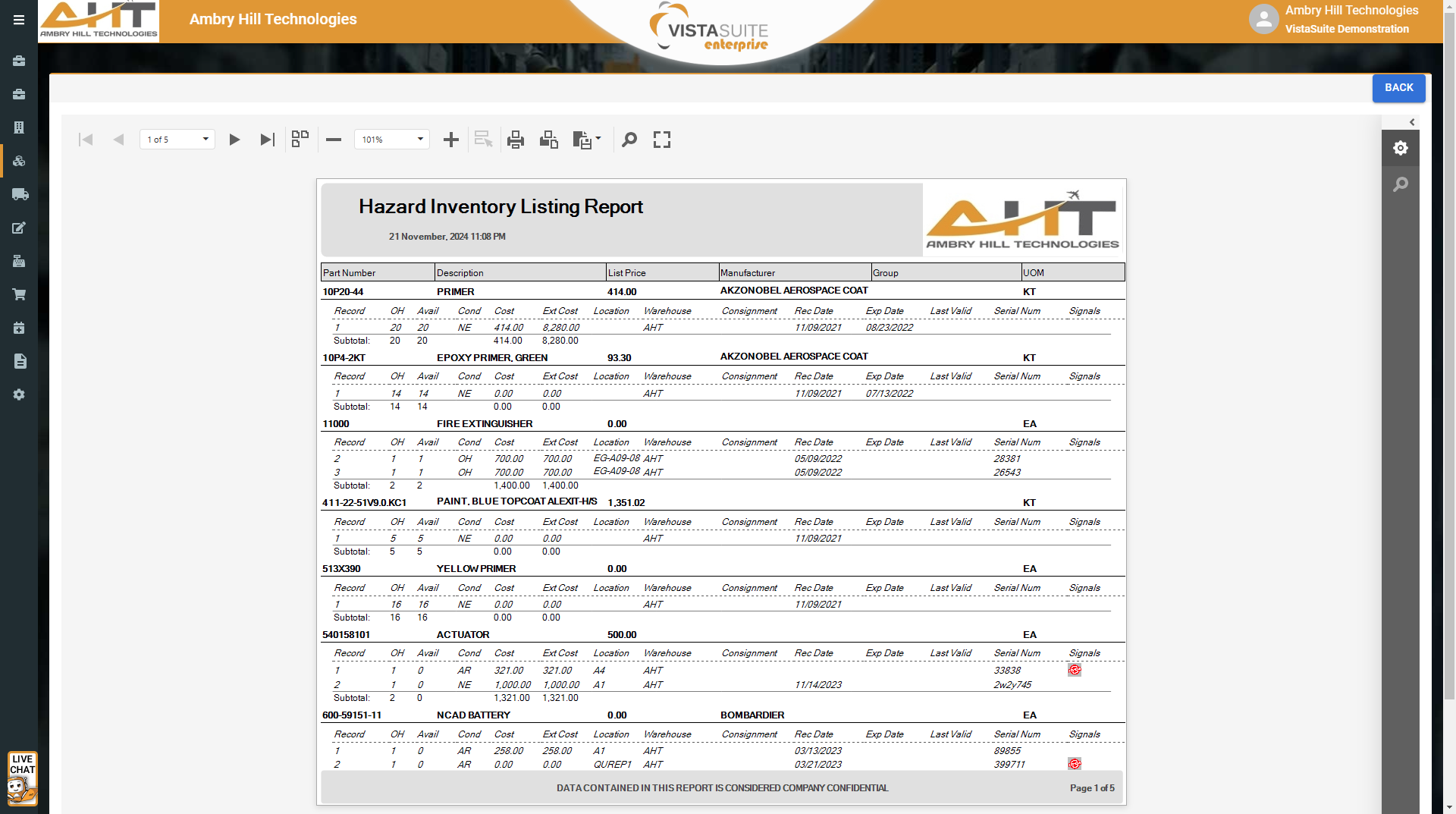 Parts and Inventory Management